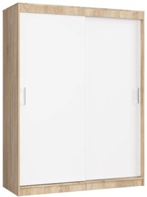Šatní skříň CLP Mono 150 cm dub sonoma/bílá