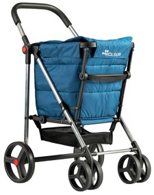 Rolser Basket Polar 4Big, skládací nákupní vozík na kolečkách, modrý