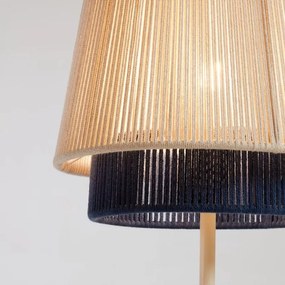 Béžová jutová stojací lampa Kave Home Yuvia 163 cm