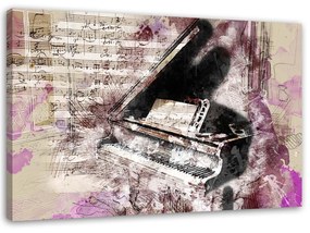 Gario Obraz na plátně Klavír - abstraktní Rozměry: 60 x 40 cm