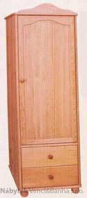 šatní skříň jedno dvířková z masivního dřeva borovice drewfilip 21
