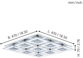 Eglo 92877 - LED stropní svítidlo CABO 9xGU10/3W/230V