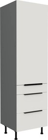 ARIA aw | vysoká skříňka 60 DKS-215 3S1F potravinová | UNI DVÍŘKA | 60 cm | PREMIUM BOX | antracit/bílá