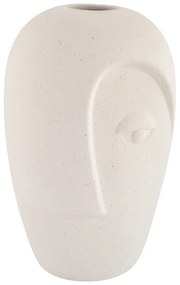 Krémová keramická váza (výška 19,5 cm) Face – House Nordic
