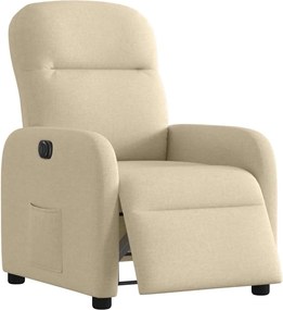 Elektrické polohovací křeslo krémové textil 3302960