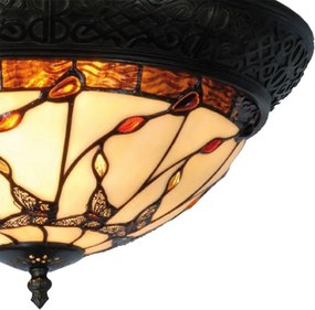 Stropní světlo Tiffany Nature - Ø 38*19 cm 2x E14 / max 40w