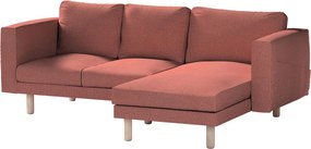 Potah na pohovku IKEA Norsborg 3-místná se šezlongem barva hnědá látka pletený vzor