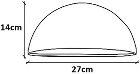 Nordlux 21751030 Scorpius Maxi, polokruhové svítidlo z mědi pro venkovní použití, 1x60W, šírka: 27cm, IP23