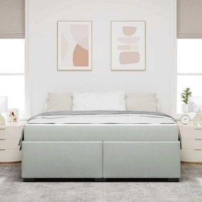 Rám postele s matrací Světle šedá 180 x 200 cm textil 3399302