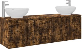 Sada koupelnových skříněk 3 ks Kouřový dub 49,5 x 44,5 x 65 cm 3405692