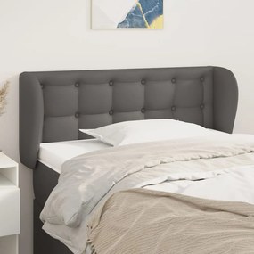 Čelo postele typu ušák šedá 103x23x78/88 cm umělá kůže 3117232