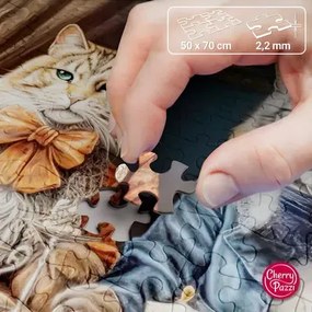 CHERRY PAZZI Puzzle Čajový dýchánek / 1000 dílků / 70 x 50 cm