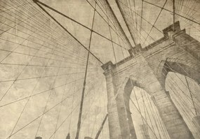 Fototapeta Brooklyn Bridge Grunge Sepia Samolepící tapety 270x180