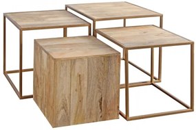 BIZZOTTO Set 4 odkládacích stolků JAIDEV 0746932