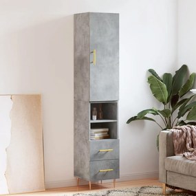 Skříň highboard betonově šedá 34,5x34x180 cm kompozitní dřevo 3198909