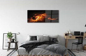 akrylový obraz ohnivý drak 120x60 cm