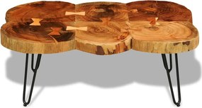 Konferenční stolek 35 cm 6 dřevěných koláčů akáciové dřevo 242443