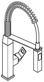 GROHE 31395000 - Dřezová baterie EUROCUBE 547 mm lesklý chrom