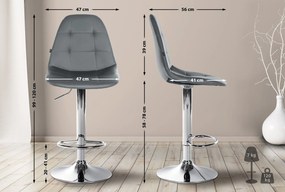 Barová židle Elmore umělá kůže C – šedá
