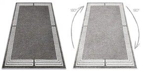 koberec MATEO 8034/644 Moderní vzor rámu strukturální šedá velikost 160x220 cm | krásné koberce cz