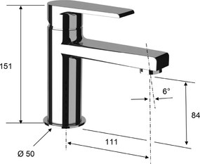 Sapho Kai KA02 umyvadlová baterie stojánková páková