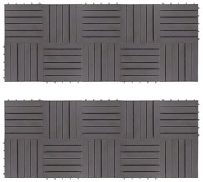 vidaXL Terasové dlaždice 20 ks šedé 30 x 30 cm masivní akáciové dřevo