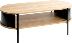XXXLutz KONFERENČNÍ STOLEK, černá, barvy dubu, kov, kompozitní dřevo, 100/54/37 cm - Konferenční stolky - 001931037138