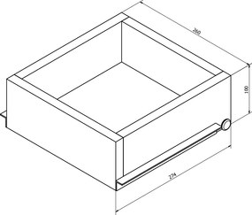 Sapho ESPACE 256 x 100 x 280 mm ESC999 vnitřní zásuvka pro ESC230, ESC330, ESP530 a ESP630