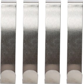 Závěsné kovové háčky v sadě 4 ks v leskle stříbrné barvě Fixeo – douceur d'intérieur