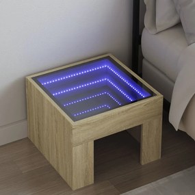 Noční stolek s Infinity LED dub sonoma 40 x 40 x 30 cm 3284072