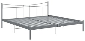 Rám postele šedý kov 200 x 200 cm,  324812