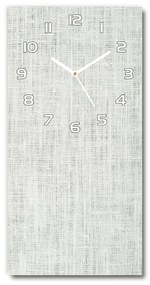 Wallmuralia Nástěnné hodiny Lněné bílé plátno 30x60 cm