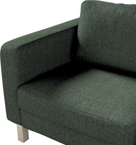 Potah na pohovku IKEA  Karlstad 2-místná, nerozkládací, krátký barva zelená látka pletený vzor