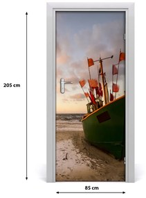 Fototapeta na dveře samolepící rybářská loď 85x205 cm