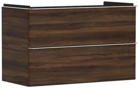 Hansgrohe Xelu Q - Umyvadlová skříňka, 63x98x50 cm, 2 zásuvky, tmavý ořech/chrom 54034000