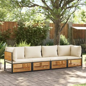 4dílná zahradní sedací souprava s poduškami masivní akácie 3214918