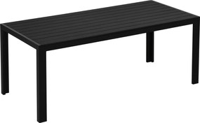 Outsunny zahradní stůl hliníkový stůl 120x70 cm pro zahradní terasu dřevo-plast polywood černý odolný proti povětrnostním vlivům a moderní | Aosom.de