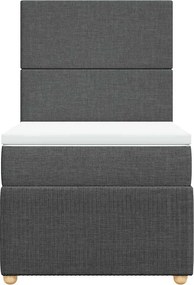 Box spring postel s matrací tmavě šedá 80 x 200 cm textil 3294177