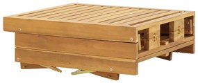 vidaXL Skládací lehátko s polštářem masivní akáciové dřevo