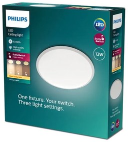 Philips - LED Stmívatelné stropní svítidlo SCENE SWITCH LED/12W/230V