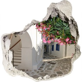 Wallmuralia Fototapeta díra na zeď 3D Romantické uličky 75x75 cm