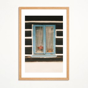 Kristýna Mládková | Okno šumavské chaloupky Rám: Černý, Velikost: 40 x 30 cm