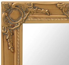 Nástěnné zrcadlo barokní styl 50 x 50 cm zlaté - Default Title