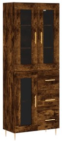 Skříň highboard kouřový dub 69,5 x 34 x 180 cm kompozitní dřevo - Default Title