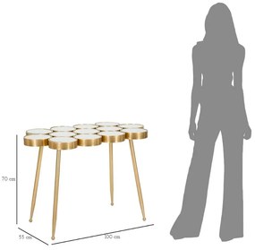 Designový konferenční stolek Jeevitha 100 cm zlatý