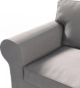 Potah na pohovku IKEA  Ektorp 2-místná, nerozkládací barva šedá látka lesklé, sametová