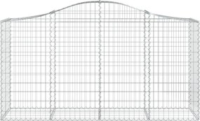 Klenuté gabionové koše 30ks 200x50x100/120cm pozinkované železo 3145657