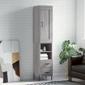 vidaXL Skříň highboard 34,5 x 34 x 180 cm kompozitní dřevo [3200269] Barva: šedá sonoma