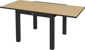 Zahradní stůl Outsunny pro 6 osob – Rozkládací stůl na balkon s kapacitou zatížení až 70 kg – Hliník, žlutý, 81/162 x 80 x 75 cm | Aosom