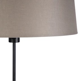 Stojací lampa černá s odstínem taupe lnu nastavitelná 45 cm - Parte